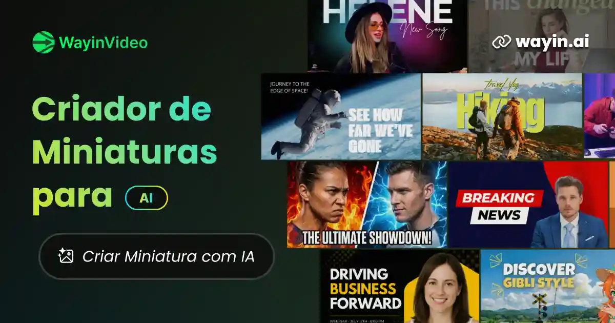 Criador de Miniaturas para YouTube com IA - WayinVideo