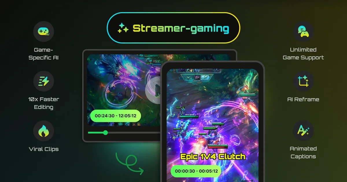 Generador de Clips Gaming con IA - Convierte Streams en Clips Virales ...