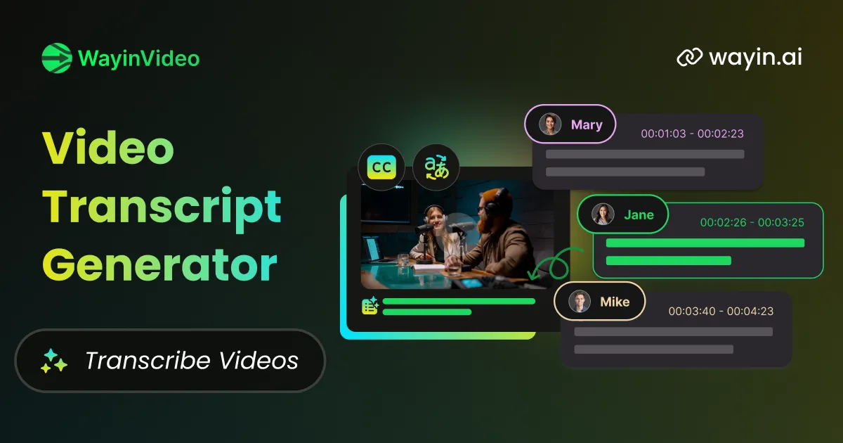 Free AI Video Transcript Generator: Fast, 100+ Languages, Online ...